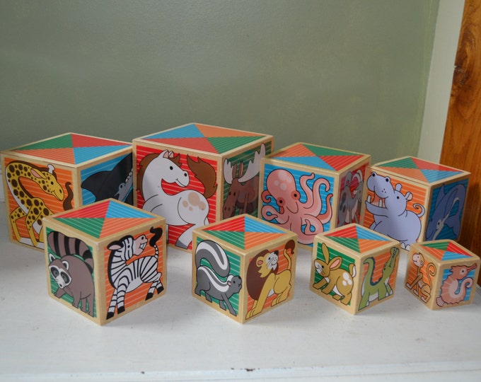 Melissa & Doug Stacking Wooden Animal Nesting Blocks - Etsy