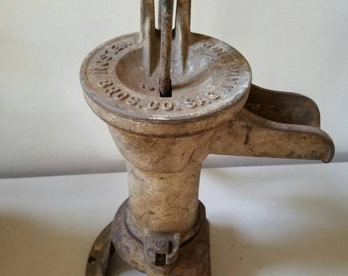 Antique Well Pump Cast Iron Well Water Pump Nelson Bros. Co. Saginaw ...