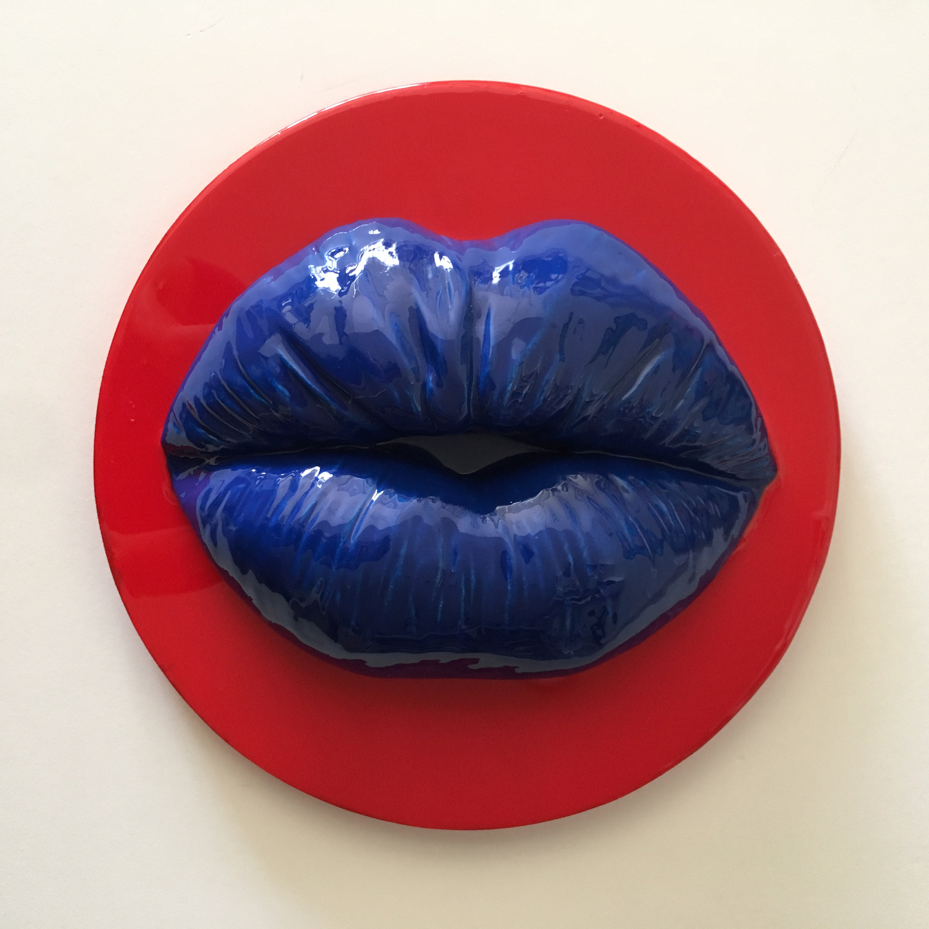 Wall Art, Lips Sculpture Blue and Red, Pop Art - Etsy