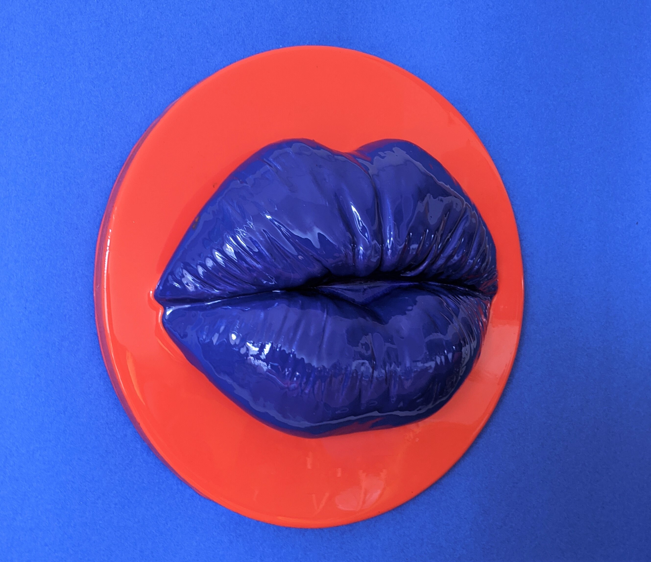 Wall Art, Lips Sculpture Blue and Red, Pop Art - Etsy