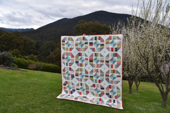 PDF Pattern for Grateful Queen Throw Patchwork Quilt. Classic | Etsy