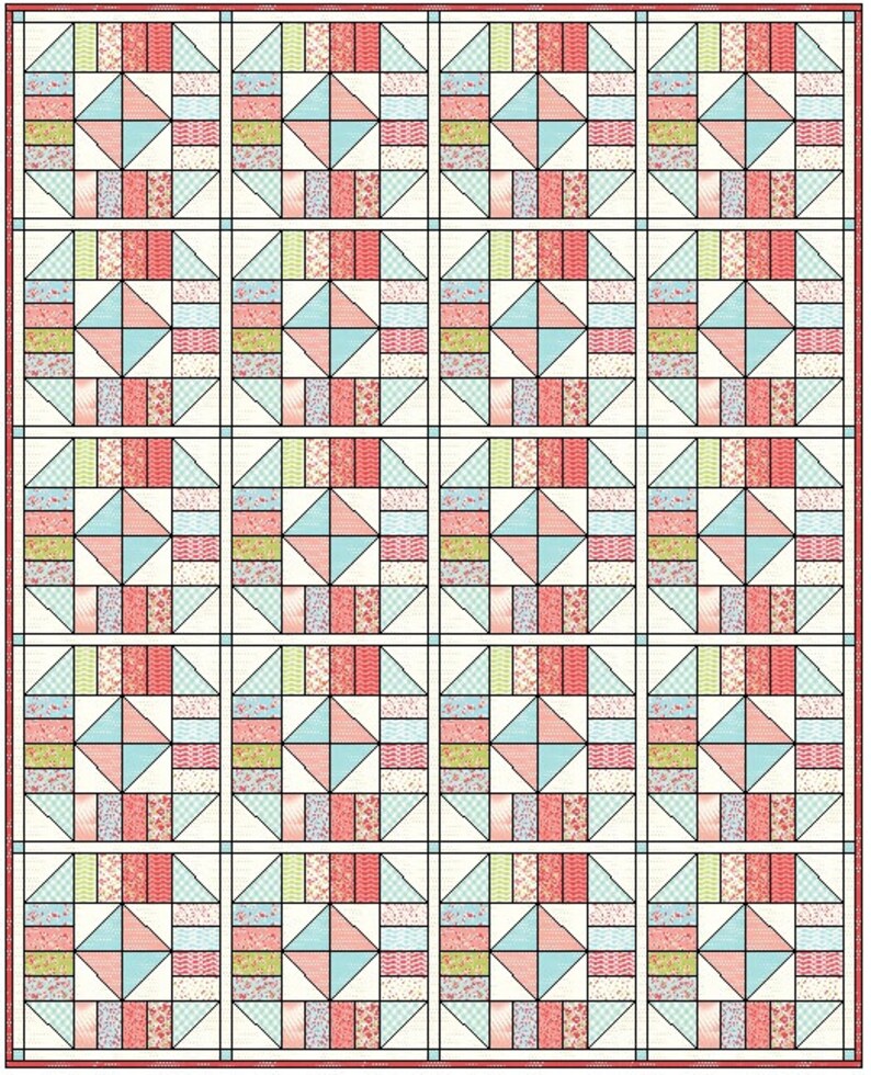 PDF Pattern for Grateful Queen Throw Patchwork Quilt. Classic - Etsy