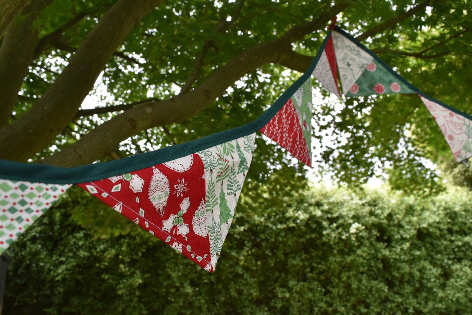 Patchwork Bunting String PDF Pattern: 'merry' Christmas Decoration ...