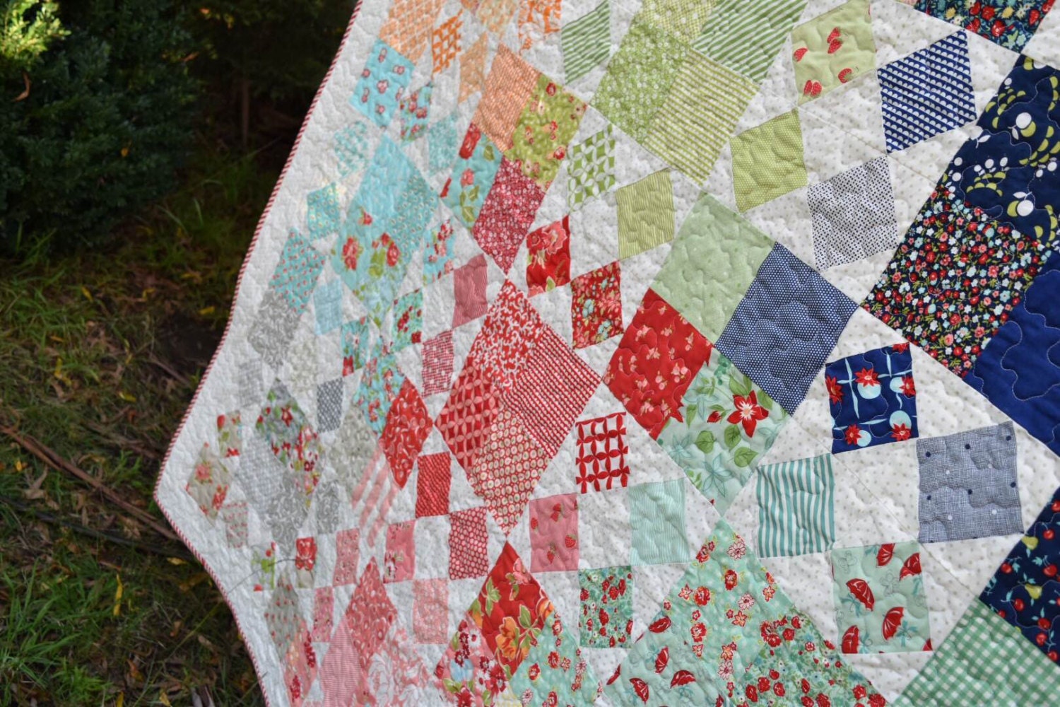 PDF Pattern for 'harvest' Throw Double Size Patchwork Quilt - Make Your ...