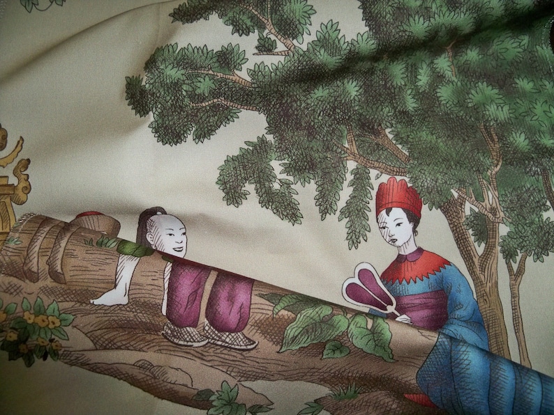 SCALAMANDRE OLD WORLD Chinoiserie Toile Cotton Fabric 10 Yards - Etsy