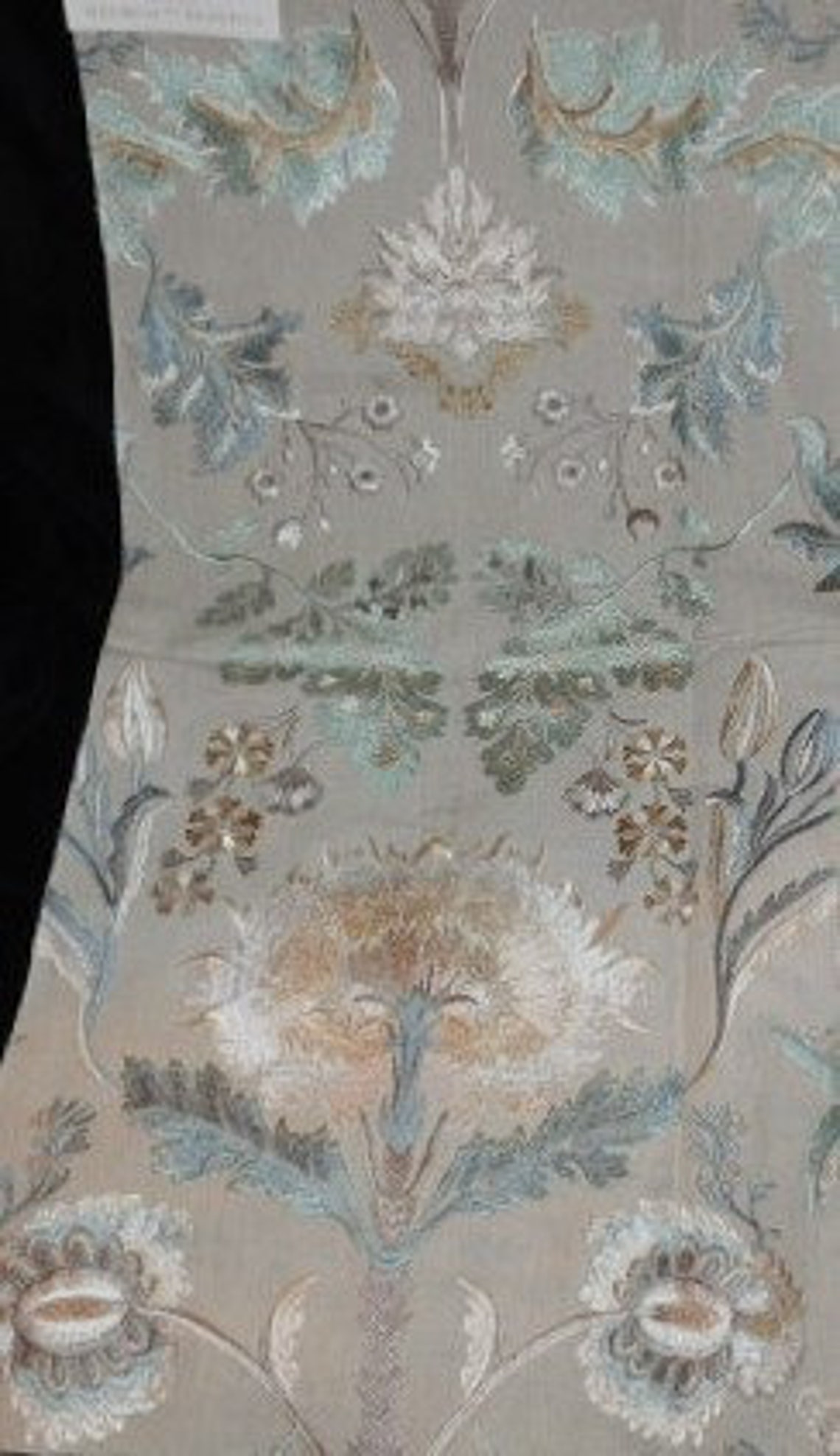 COLEFAX & FOWLER Stunning Dianthus Embroidered Floral Fabric 10 Yards ...