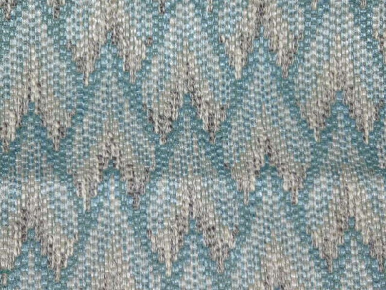 COLEFAX & FOWLER Zig Zag Flame Stitch Geometric Woven Upholstery Fabric ...
