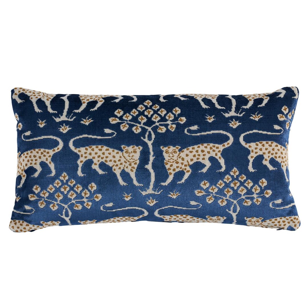 Schumacher Stylized Leopard and Tree Motif Velvet 3 Yards Sapphire - Etsy