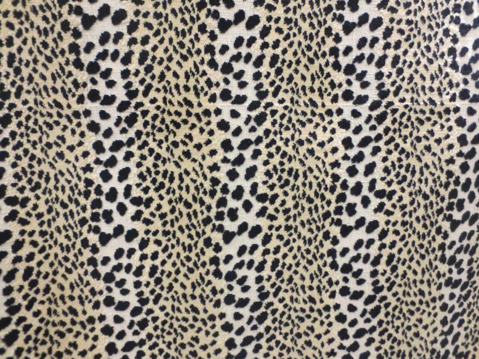 CLARENCE HOUSE Linx Animal Skins Velvet Upholstery Fabric 3 Yards Black ...