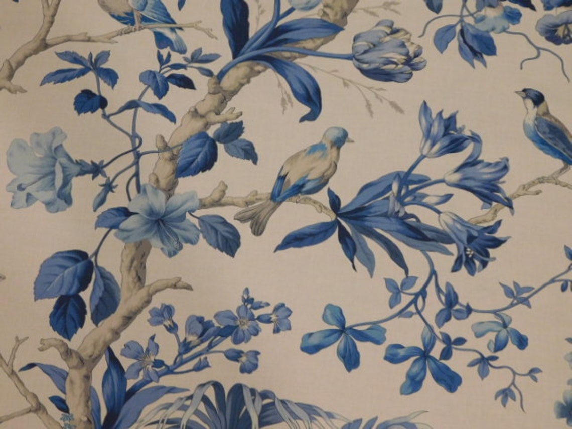 SCALAMANDRE TROPICAL BOTANICAL Birds Toile Fabric 10 Yards - Etsy