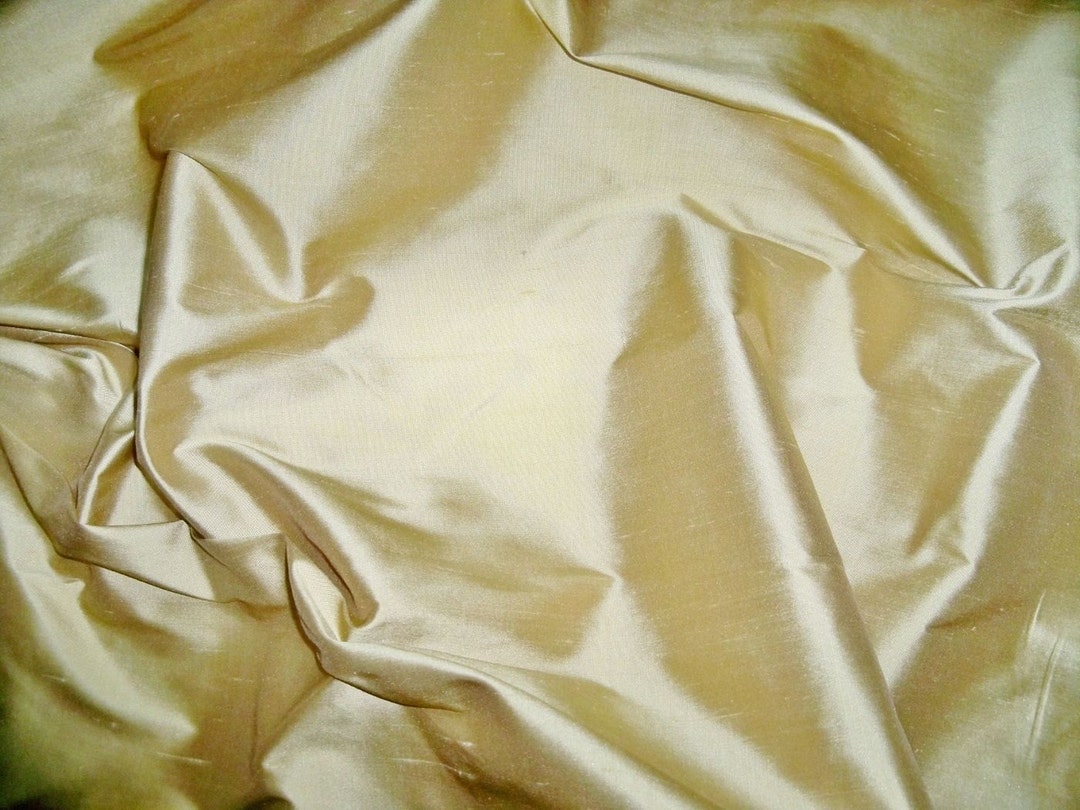 SCHUMACHER BELLINI Silk Dupioni Fabric 10 Yards Forsythia yellow Gold ...