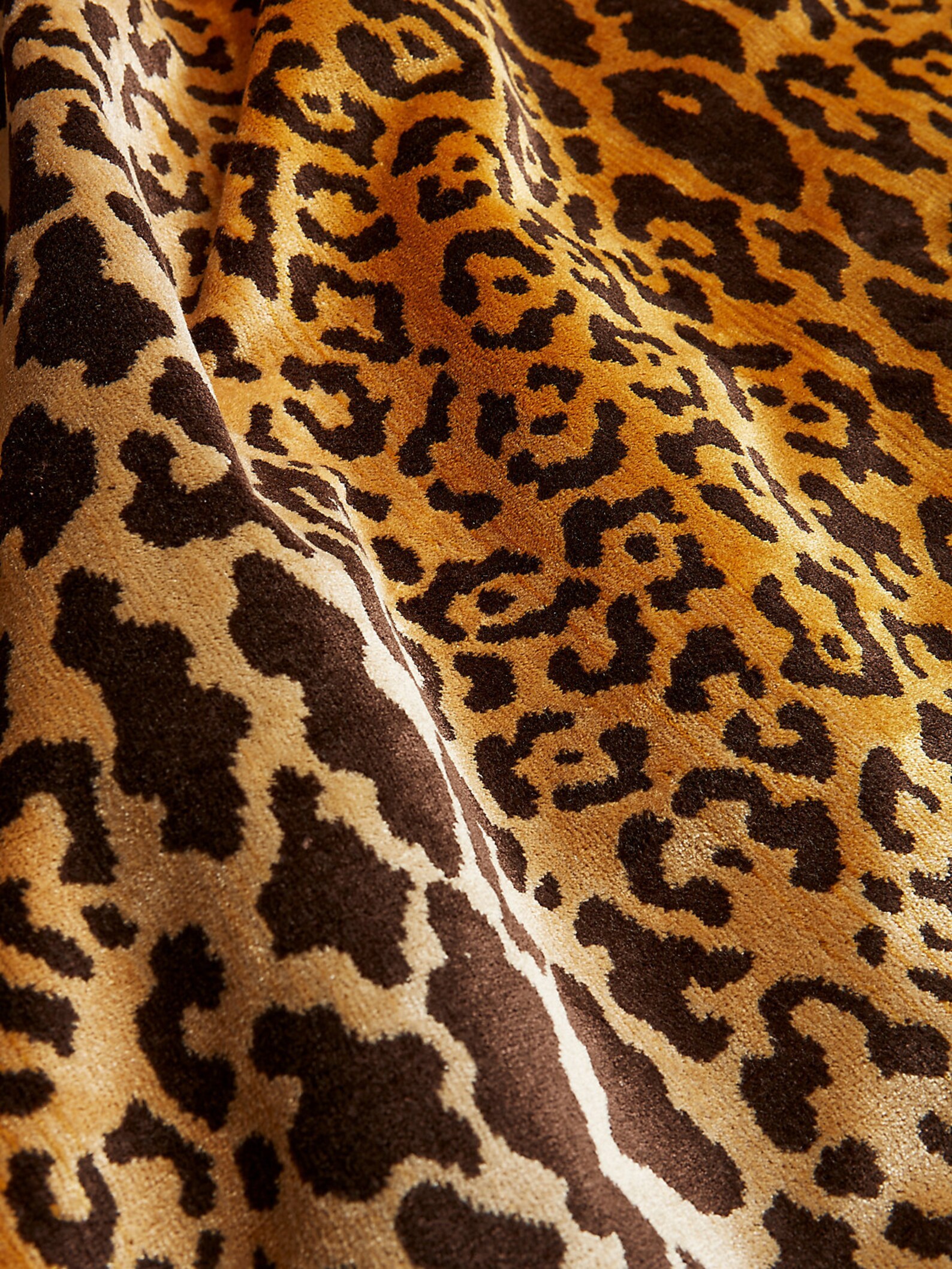 SCALAMANDRE LEOPARDO VELVET Fabric 2 Yards Ivory Gold Black - Etsy