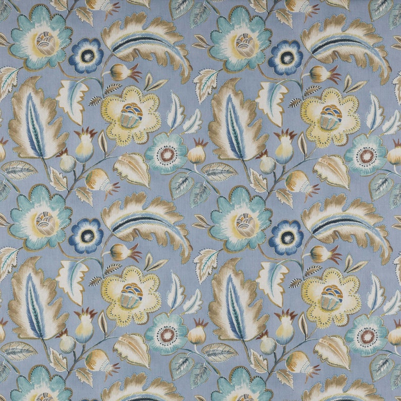 COWTAN & TOUT Jane Churchill Floral Printed Fabric 10 Yards Blue Multi ...