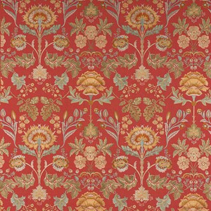 COLEFAX & FOWLER Stunning Dianthus Embroidered Floral Fabric 10 Yards ...