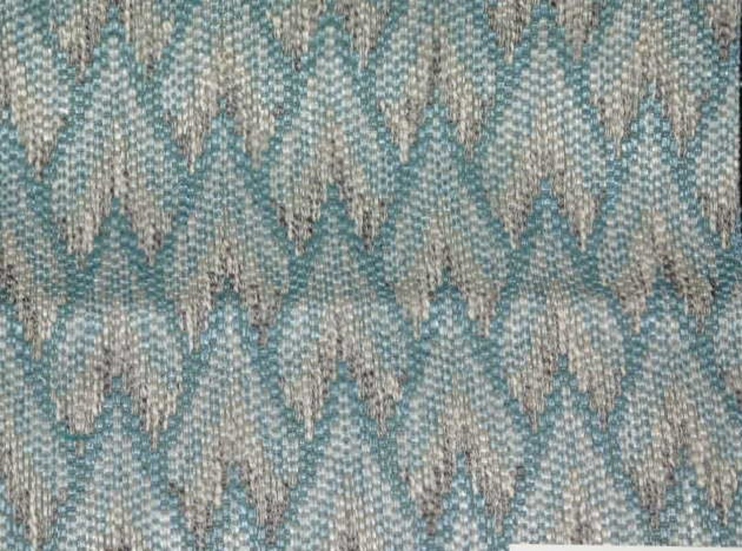 COLEFAX & FOWLER Zig Zag Flame Stitch Geometric Woven Upholstery Fabric ...