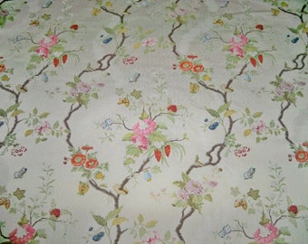 SCALAMANDRE APRILE SILK Lampas Damask Fabric 5 Yards Colony Collection ...