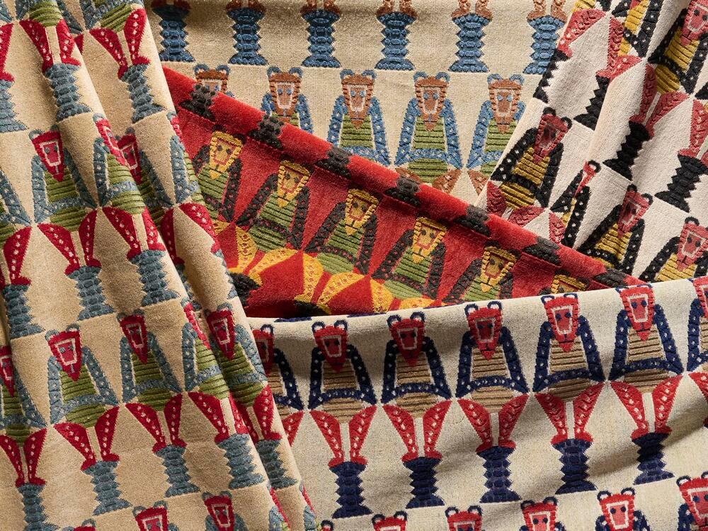 CLARENCE HOUSE Whimsical Monkey Grospoint Woven Velvet Fabric 3 Yards ...