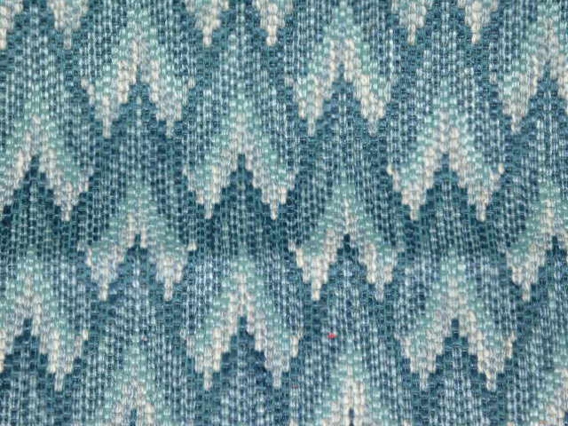 COLEFAX & FOWLER Zig Zag Flame Stitch Geometric Woven Upholstery Fabric ...