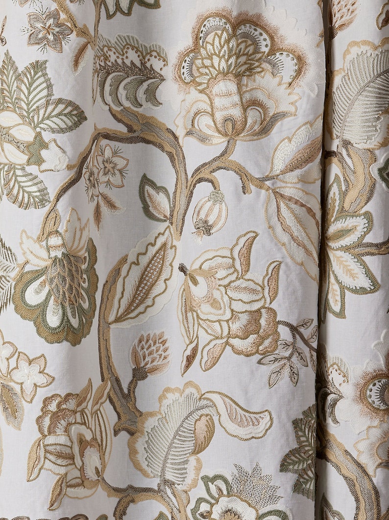 SCALAMANDRE Multidimensional Tree of Life Jacobean Embroidered Crewel ...