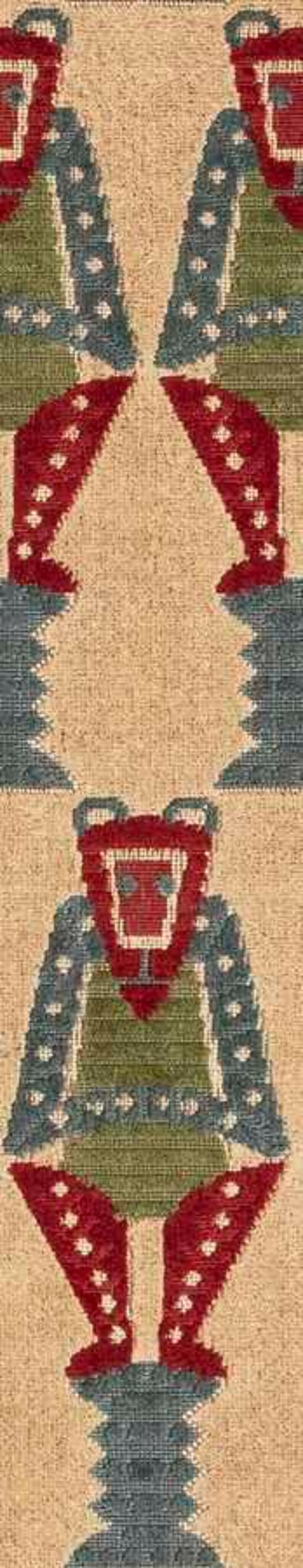 CLARENCE HOUSE Whimsical Monkey Grospoint Woven Velvet Fabric 3 Yards ...