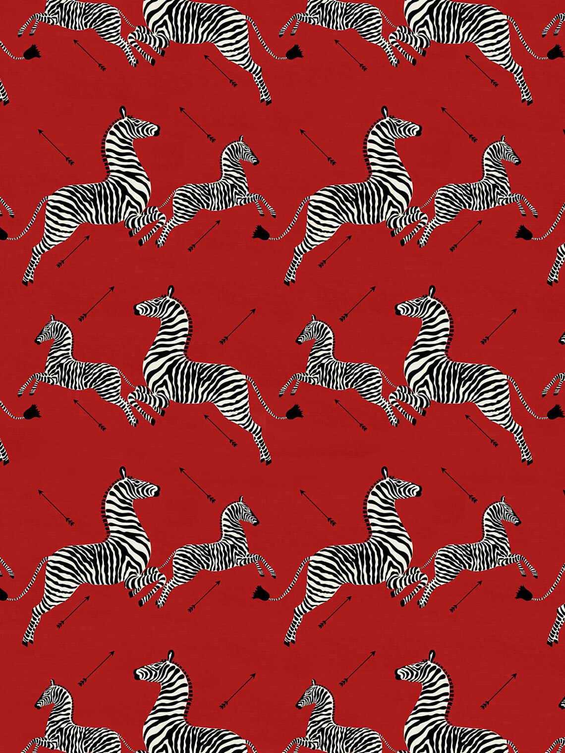 SCALAMANDRE ZEBRAS TOILE Fabric 10 Yards Masai Red - Etsy