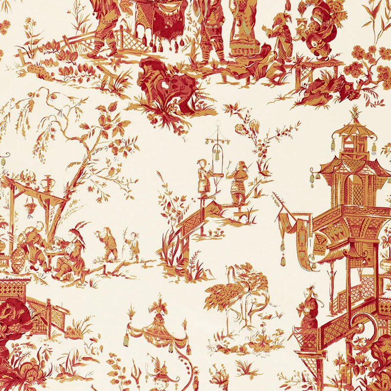 Toile Fabric - Etsy