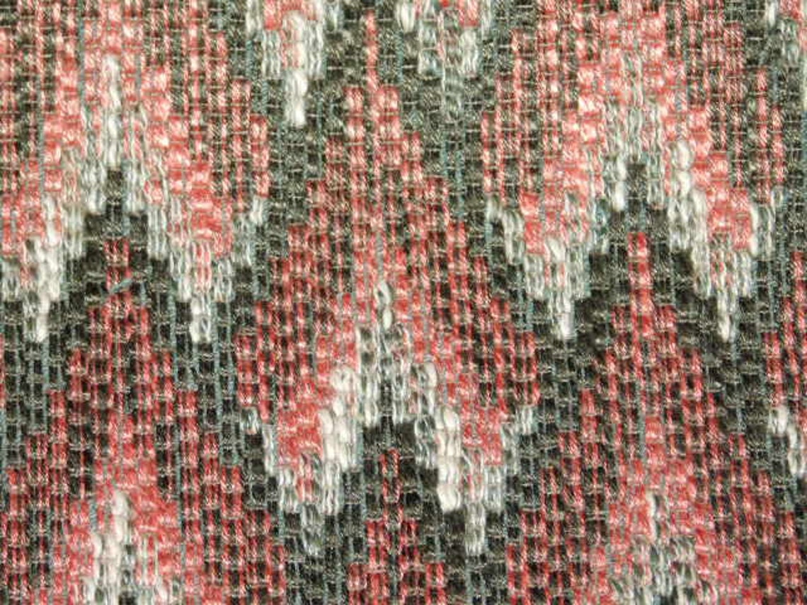 COLEFAX & FOWLER Zig Zag Flame Stitch Geometric Woven Upholstery Fabric ...