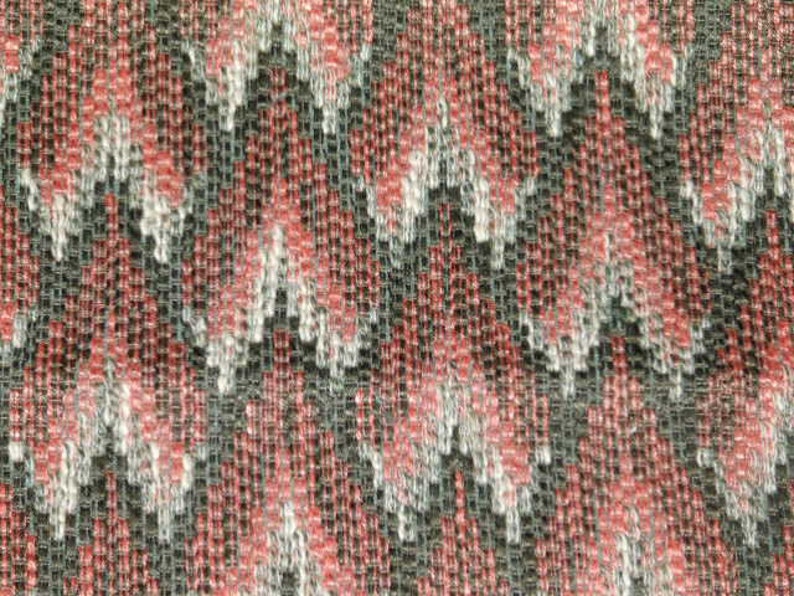 COLEFAX & FOWLER Zig Zag Flame Stitch Geometric Woven Upholstery Fabric ...
