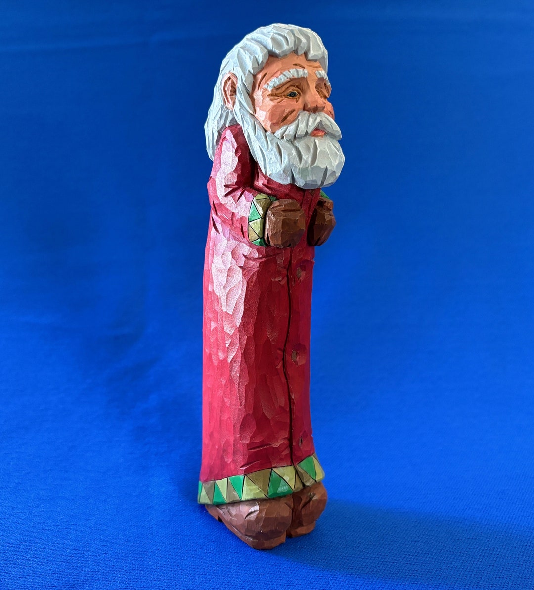 Hand Carved Stylized Santa, Santa Woodcarving, One of a Kind ...