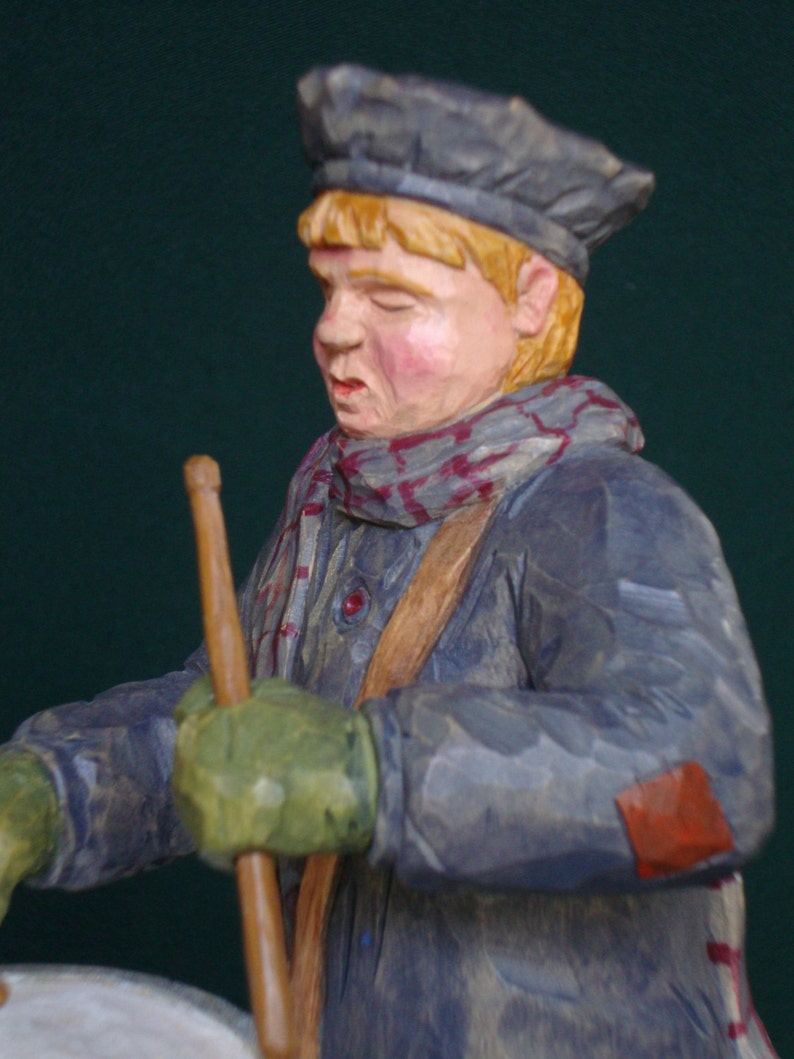 Little Drummer Boy Wood Sculpture. Original One of a Kind Wood - Etsy