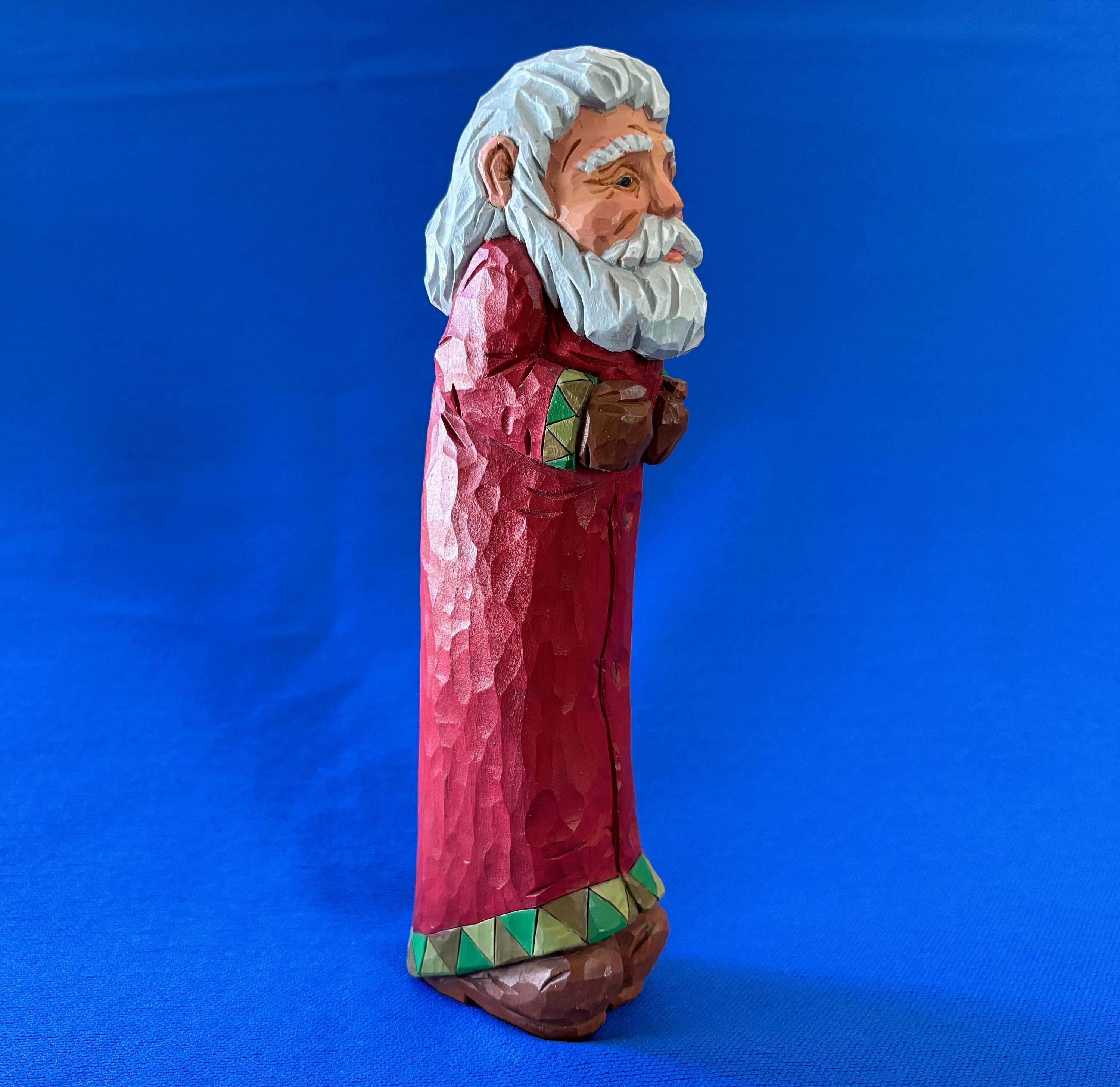 Hand Carved Stylized Santa, Santa Woodcarving, One of a Kind ...