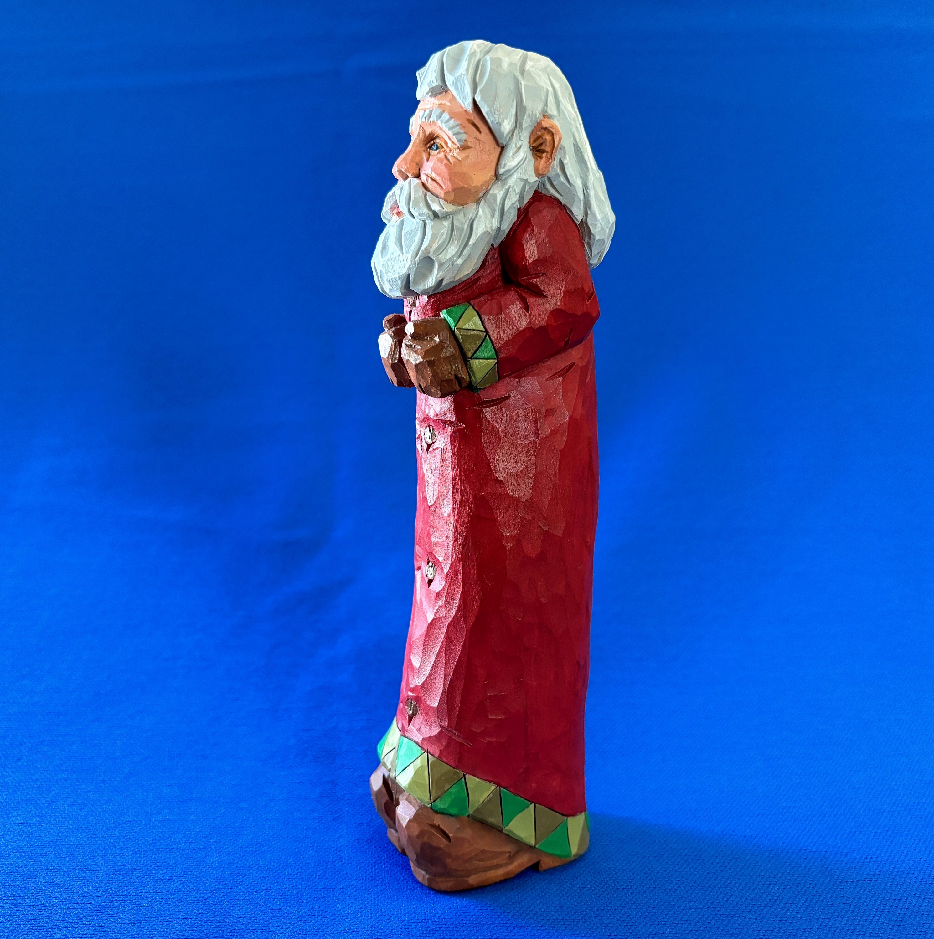 Hand Carved Stylized Santa, Santa Woodcarving, One of a Kind ...