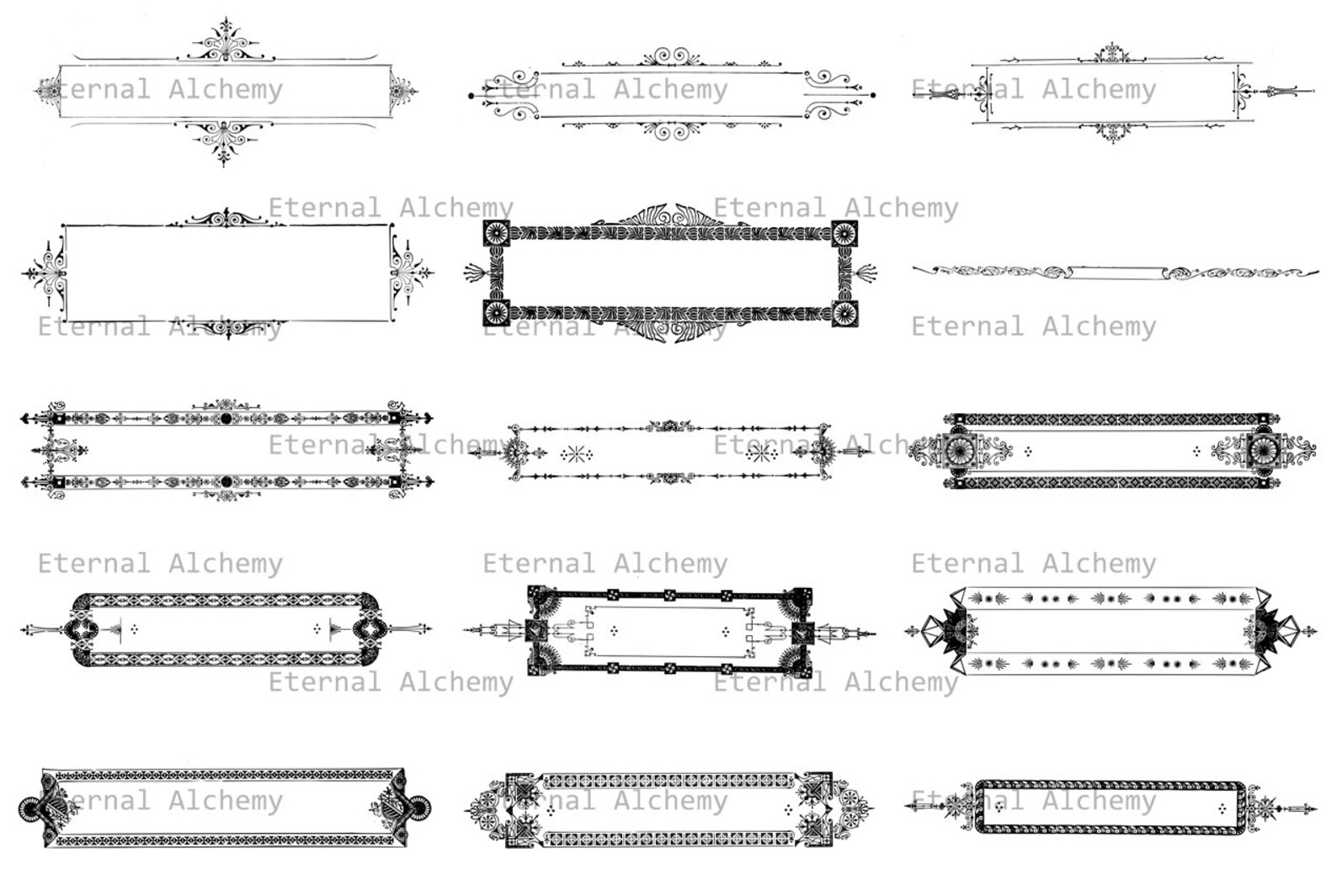 Decorative Elements Clipart Collection Set 3 Abstract Banners 78 ...