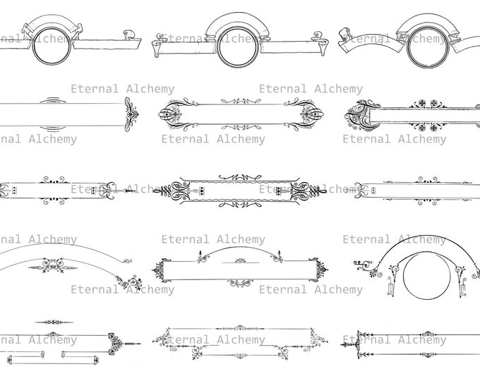 Decorative Elements Clipart Collection Set 3 Abstract Banners 78 ...