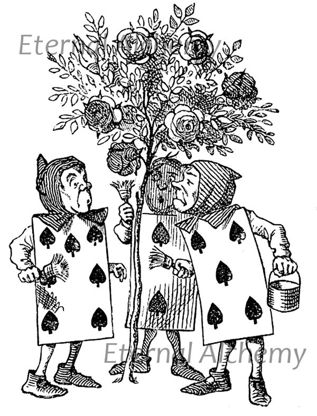 Painting the Roses Red Alice in Wonderland Digital Image Instant ...