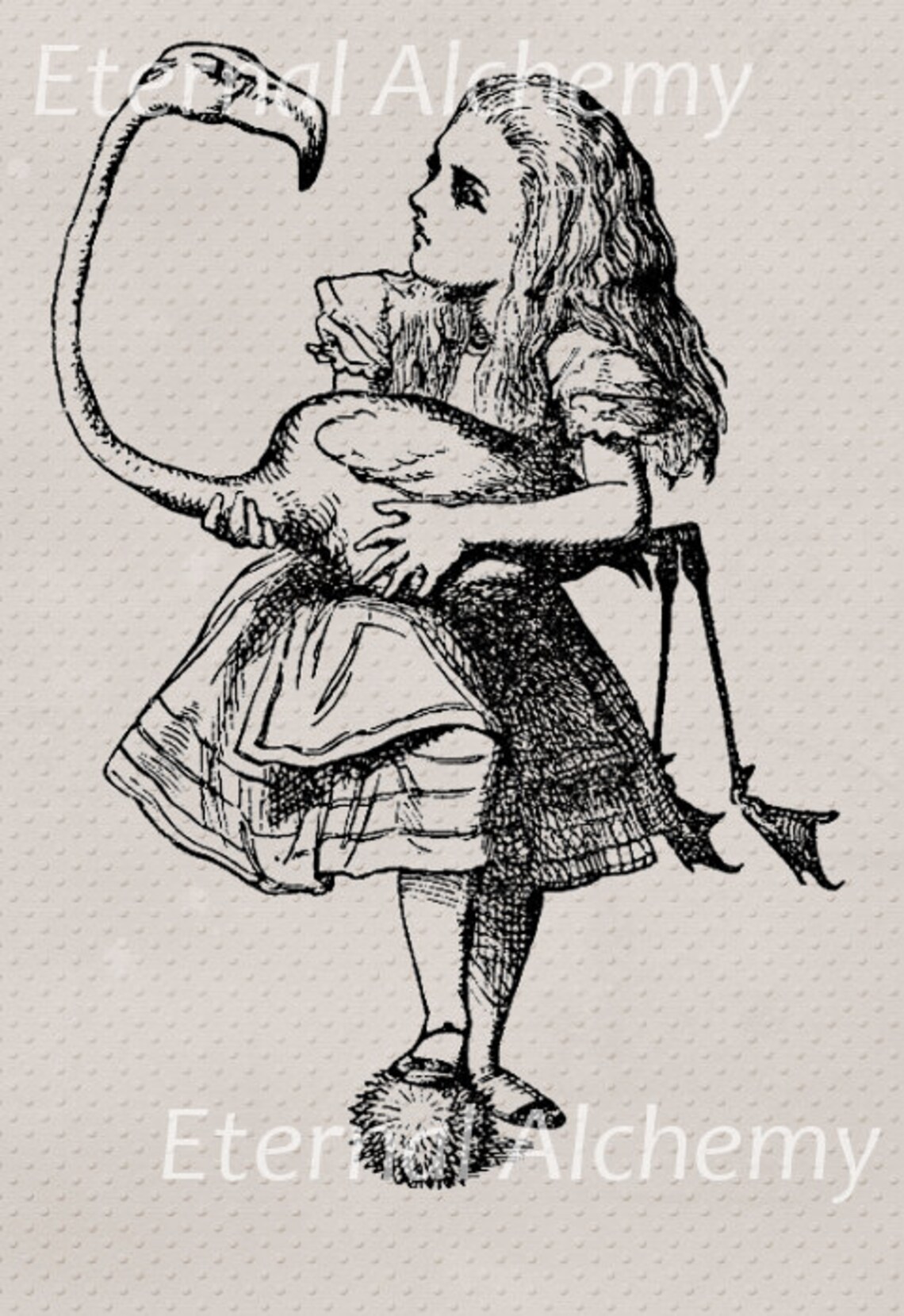 Alice Playing Croquet Alice in Wonderland Digital Image - Etsy