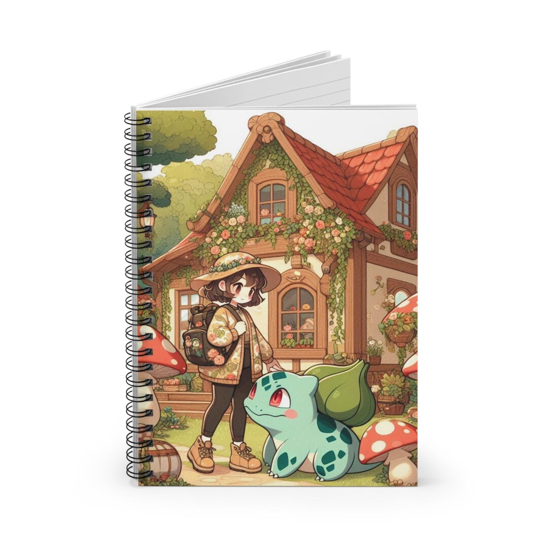 Cottage Core Mushroom Pokemon Plant Student Cute Spiral Notebook - Etsy