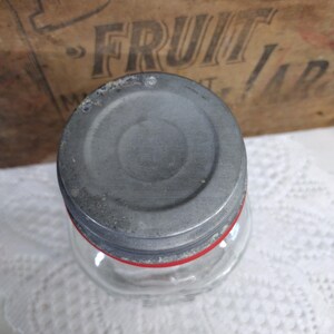 One Vintage IMPERFECT Clear Quart Sized Mason Star Jar With Rustic ...