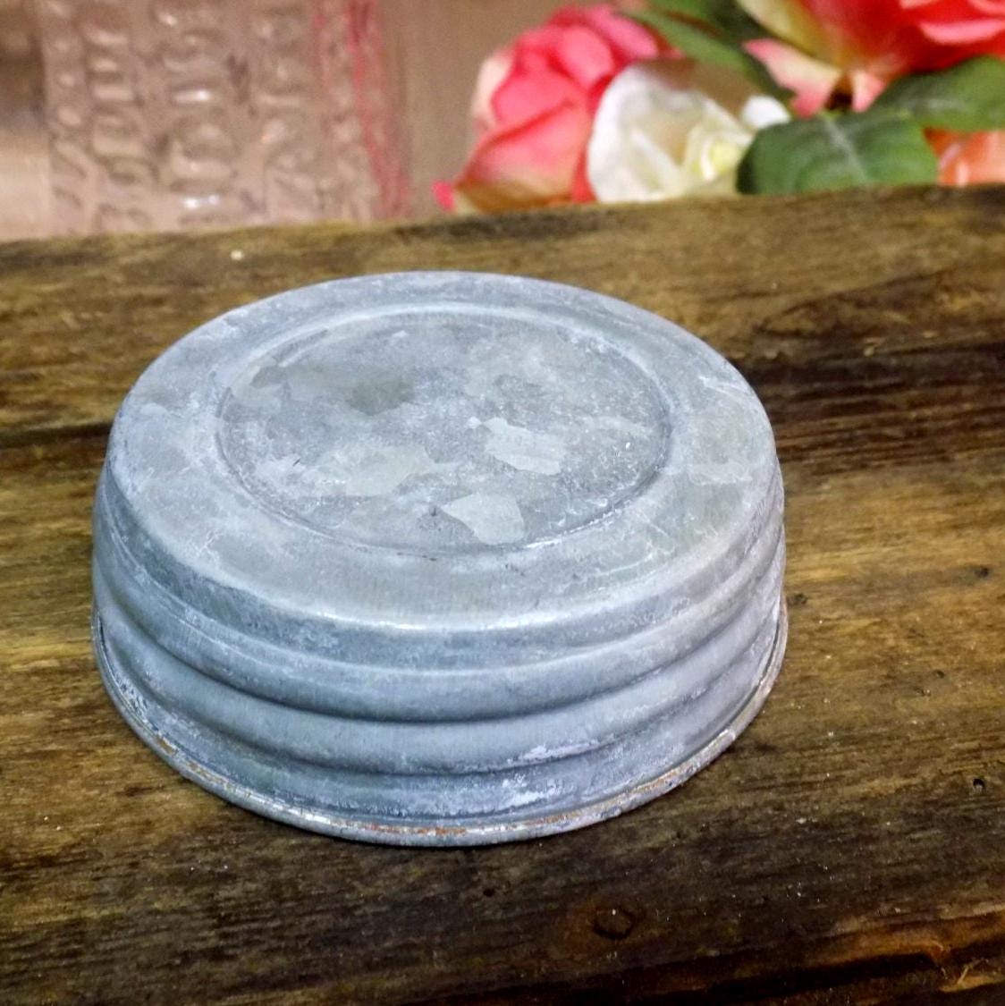 5 REPRODUCTION Galvanized Zinc Look Unlined Regular or Standard Mouth ...