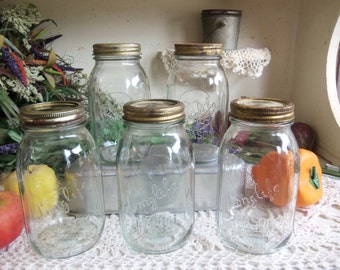 Quart Mason Jars - Etsy
