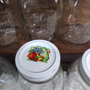 6 Vintage IMPERFECT Clear Quart Sized Longlife Mason Jars REGULAR or ...