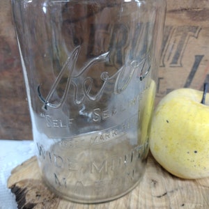 One Vintage SLIGHTLY IMPERFECT Kerr Self Sealing Wide Mouth Mason Jar ...