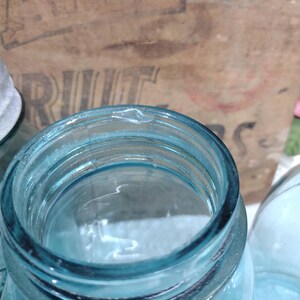 4 SCRATCH and DENT Aqua Colored Ball Perfect Mason Quart Sized Jars ...