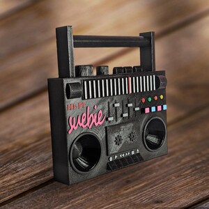 Customizable Boombox- Retro Inspired Decor - Music Lover Gift - 90s ...
