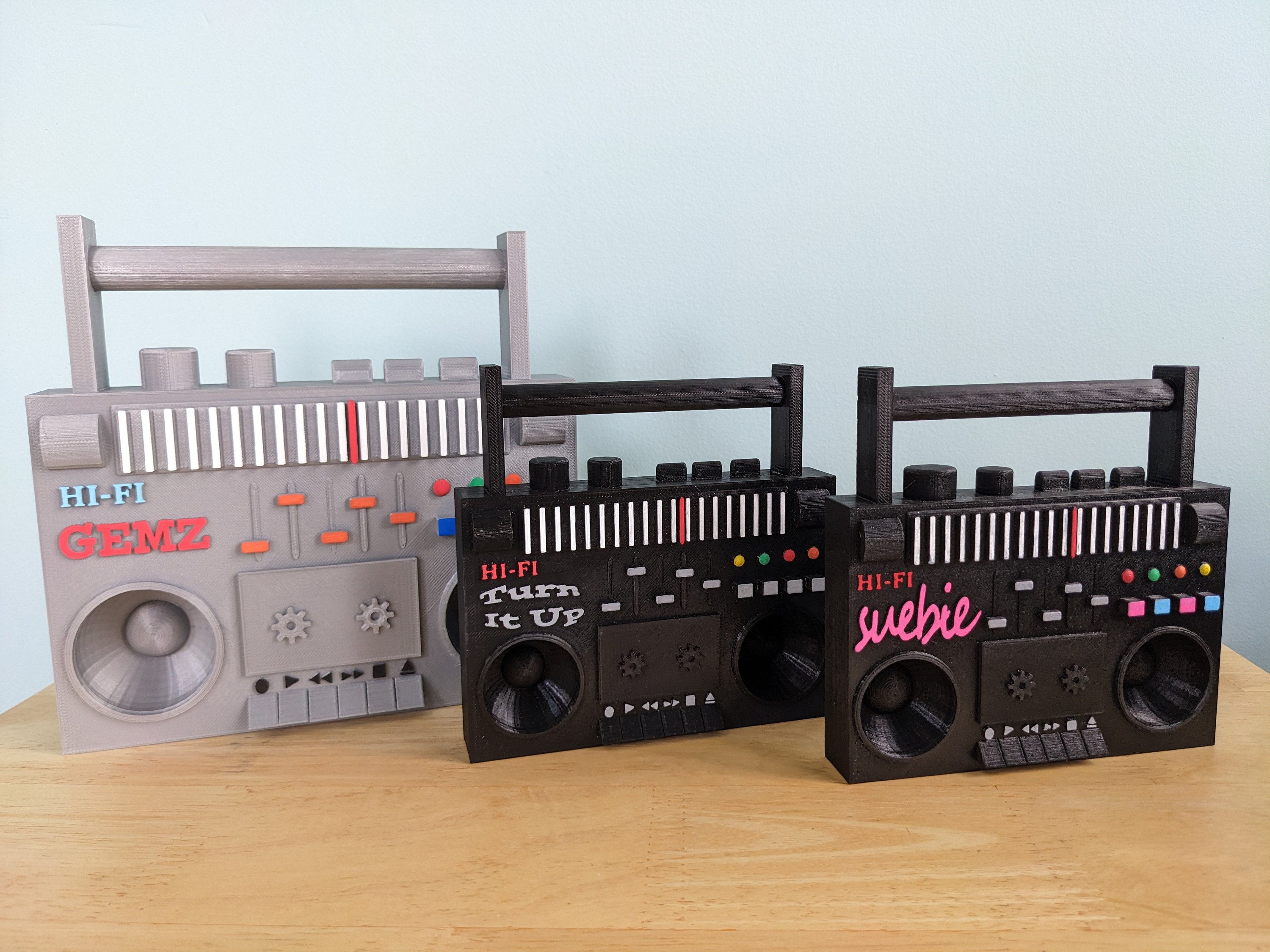 Customizable Boombox Retro Inspired Decor Music Lover Gift 90s 80s-3d ...