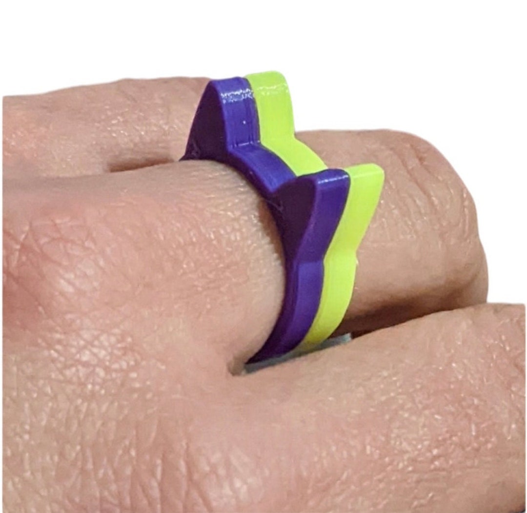 3 Rings Cat Ears Ring Cat Ring Cat Jewelry Cat Ears Neon Ring ...