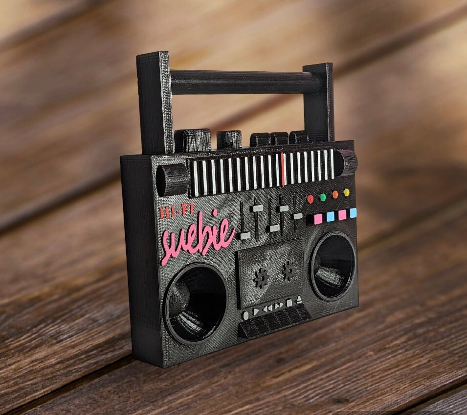 Customizable Boombox- Retro Inspired Decor - Music Lover Gift - 90s ...
