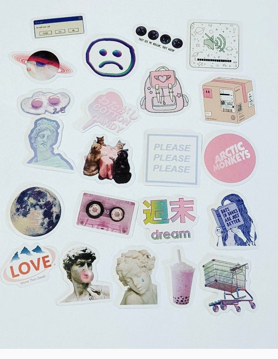 Decals & Skins Laptop 23 sticker pack GenX stickers multi coloured cat ...