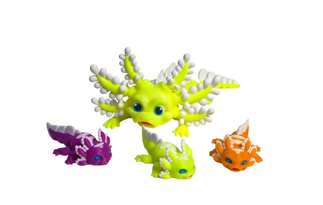 Candy Dandy Axolotl - Fidget Toy - Fake Pet - Desk Toys - Articulated ...