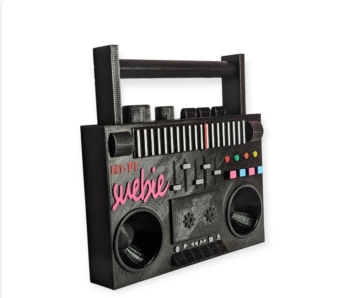 Customizable Boombox- Retro Inspired Decor - Music Lover Gift - 90s ...